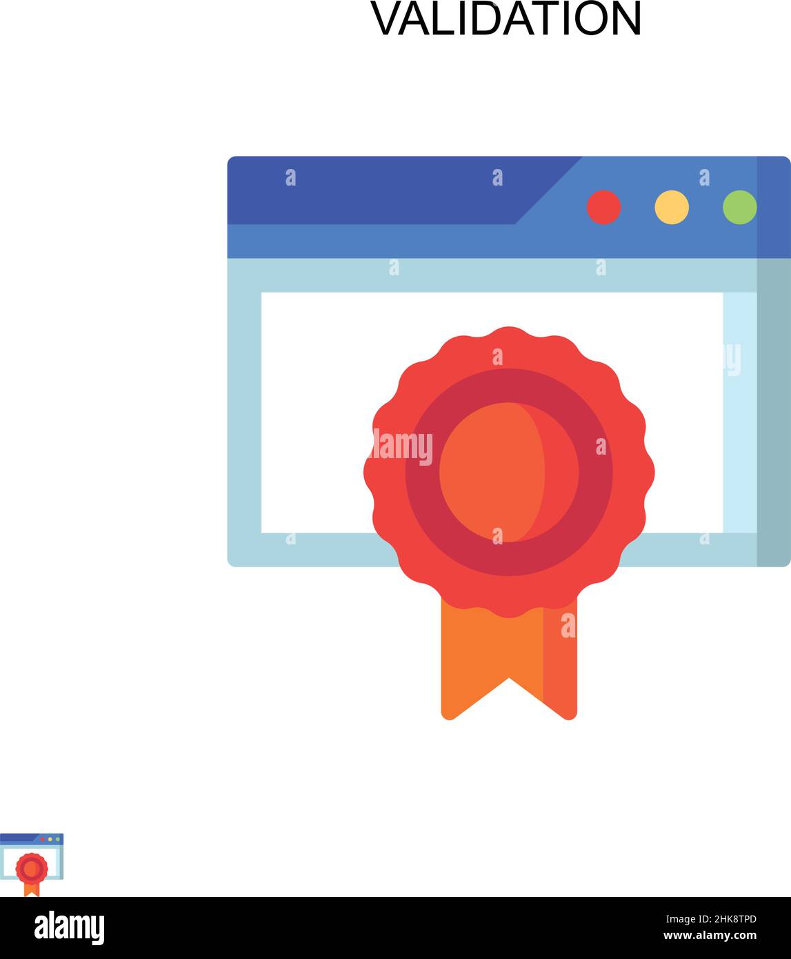 Validation Simple vector icon. Illustration symbol design template for ...