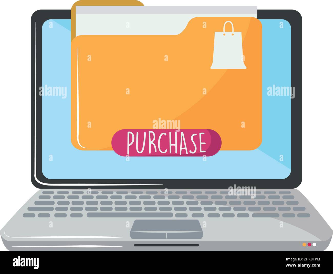 purchase file laptop Stock Vector Image & Art - Alamy