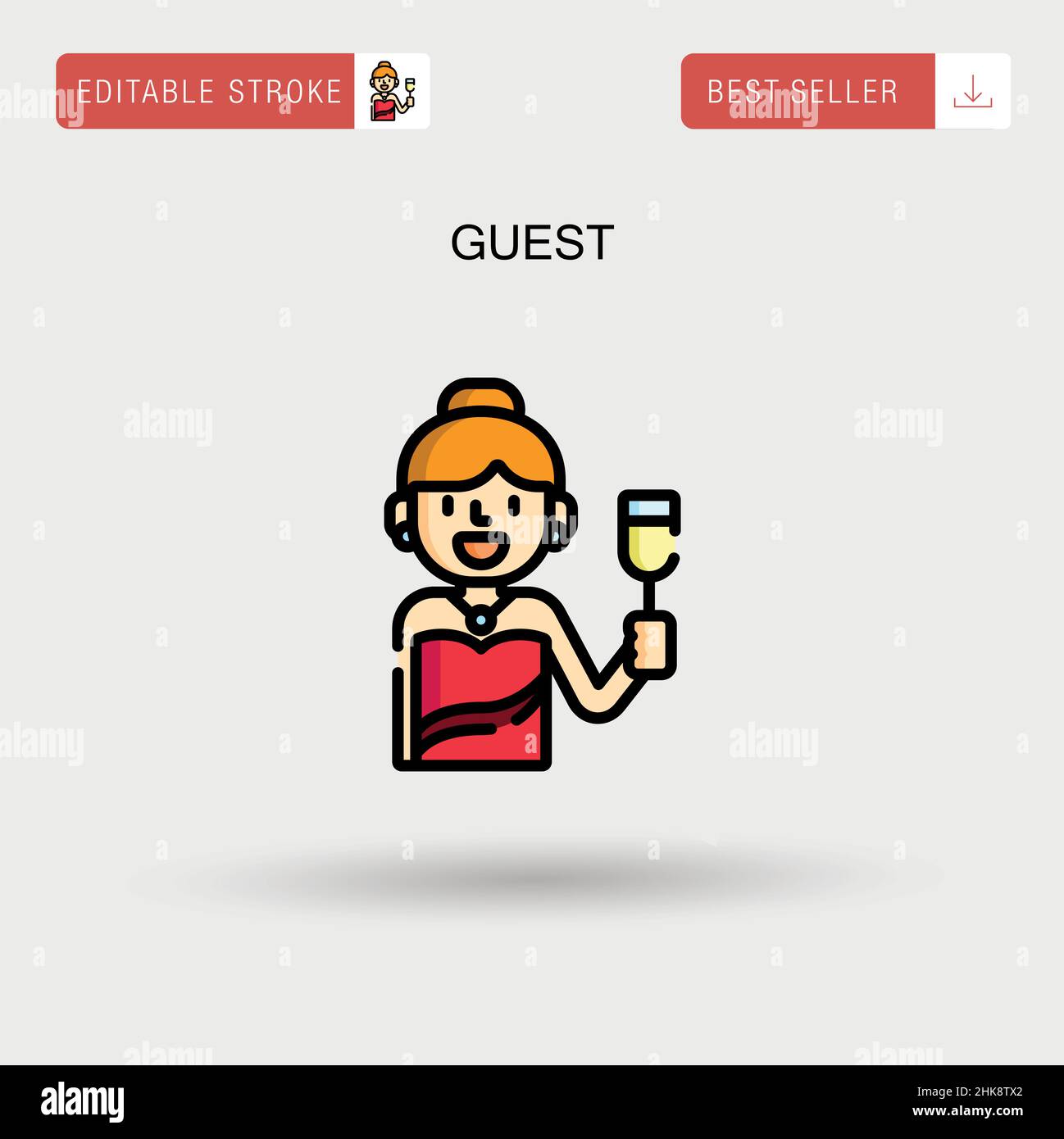 Guest Simple vector icon Stock Vector Image & Art - Alamy