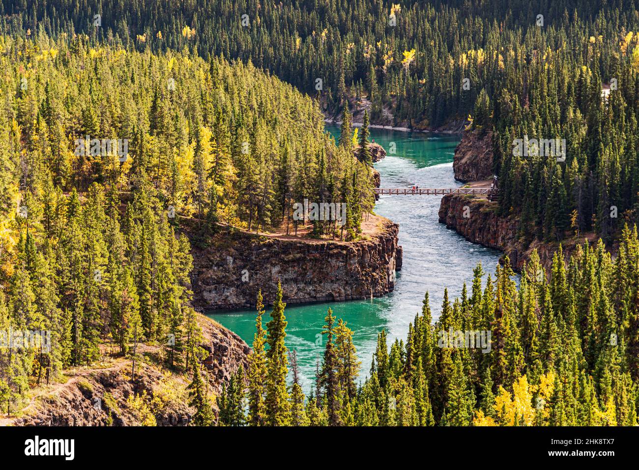Stunning Miles Canyon outside of Whitehorse in Yukon Territory during ...