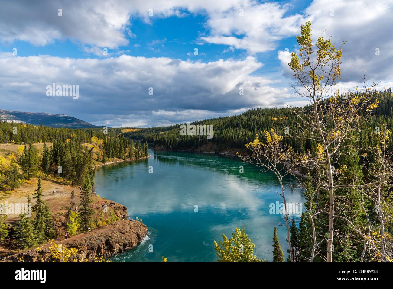 Stunning Miles Canyon outside of Whitehorse in Yukon Territory during ...