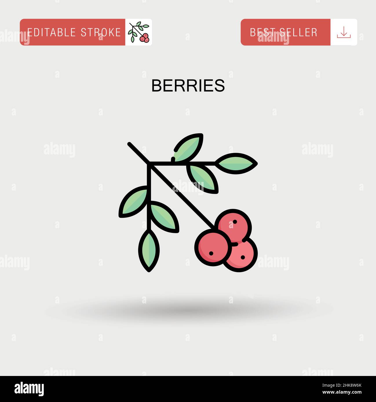 Collection of berries and fruit Stock Vector Images - Alamy