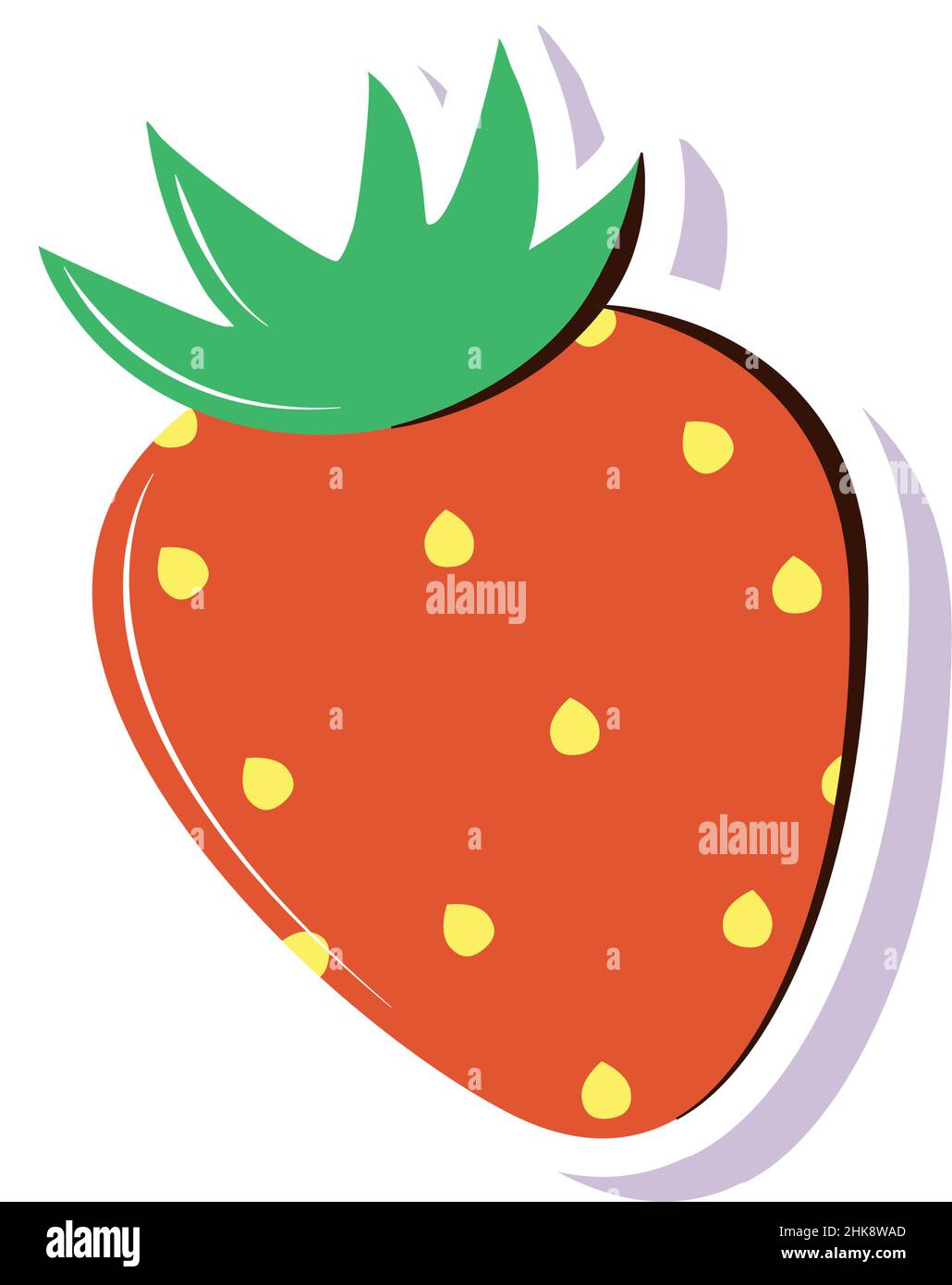 strawberry fruit sticker Stock Vector Image & Art - Alamy