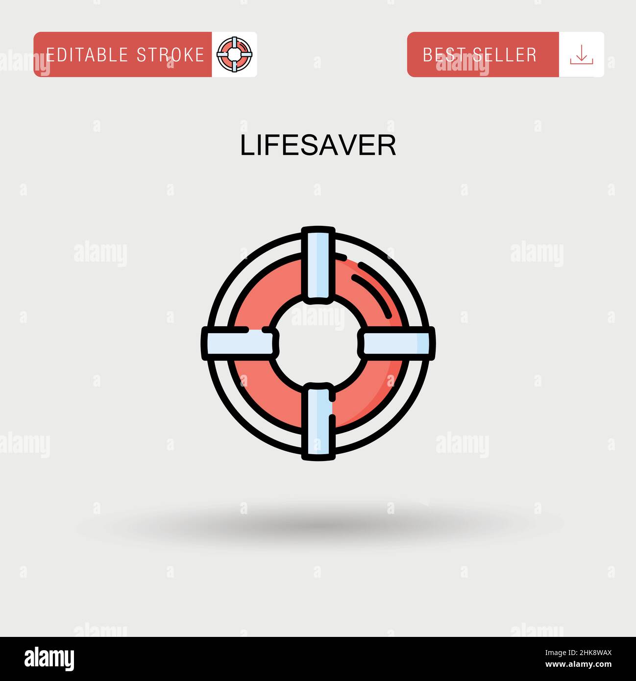 Blue and white safety life preserver Stock Vector Images - Alamy