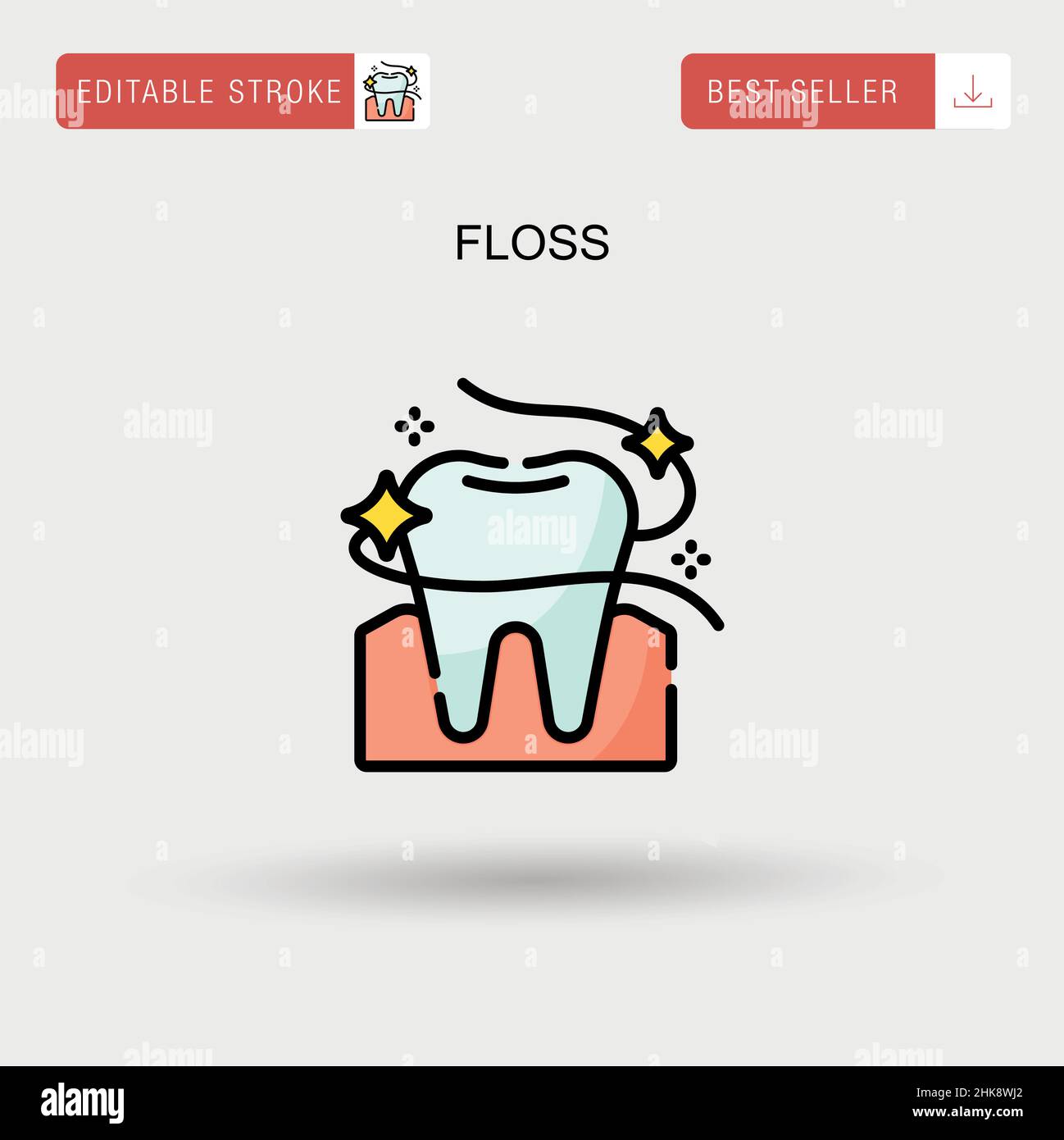 Dentist about flossing Stock Vector Images - Alamy