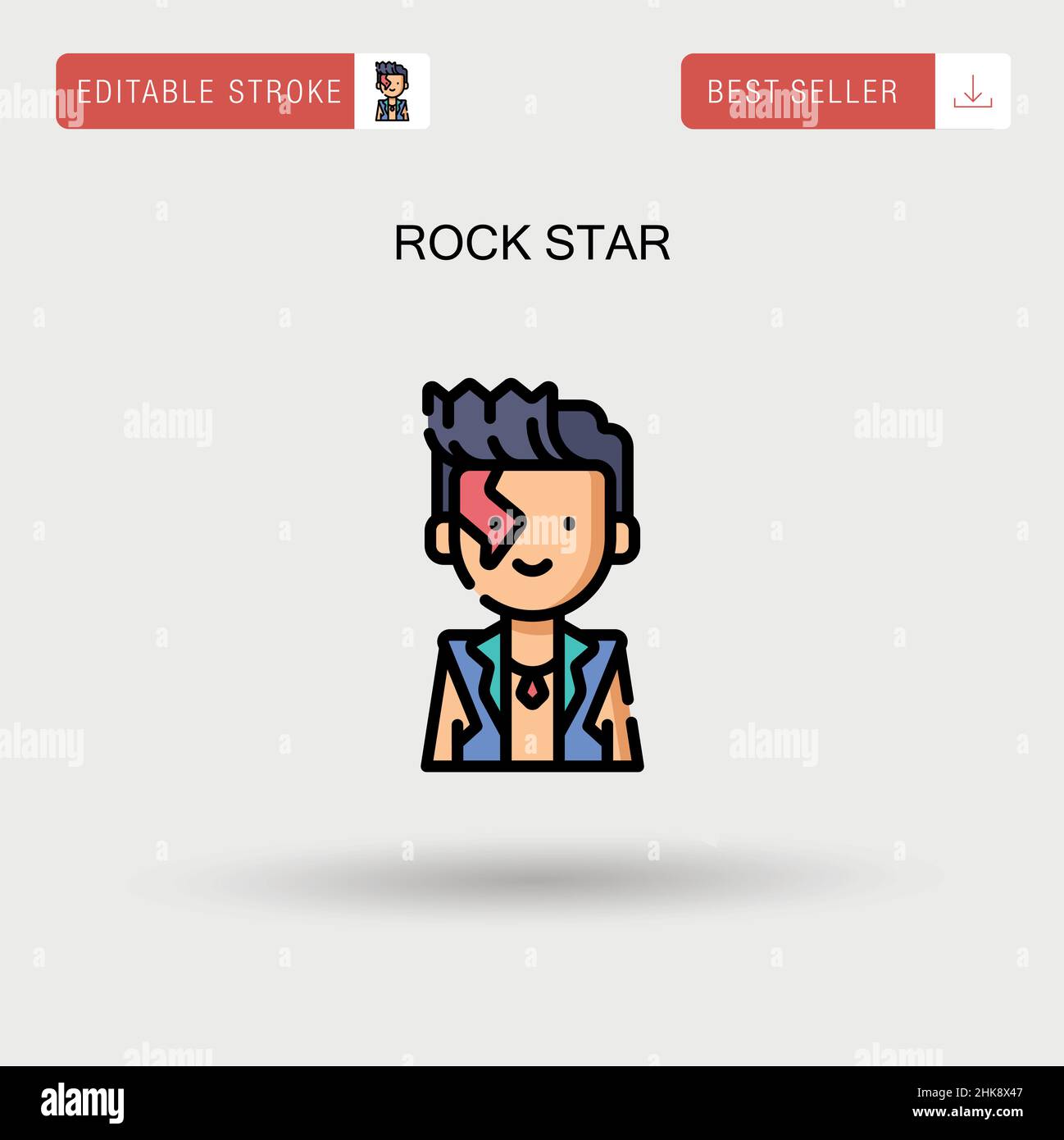 Rock star Simple vector icon Stock Vector Image & Art - Alamy