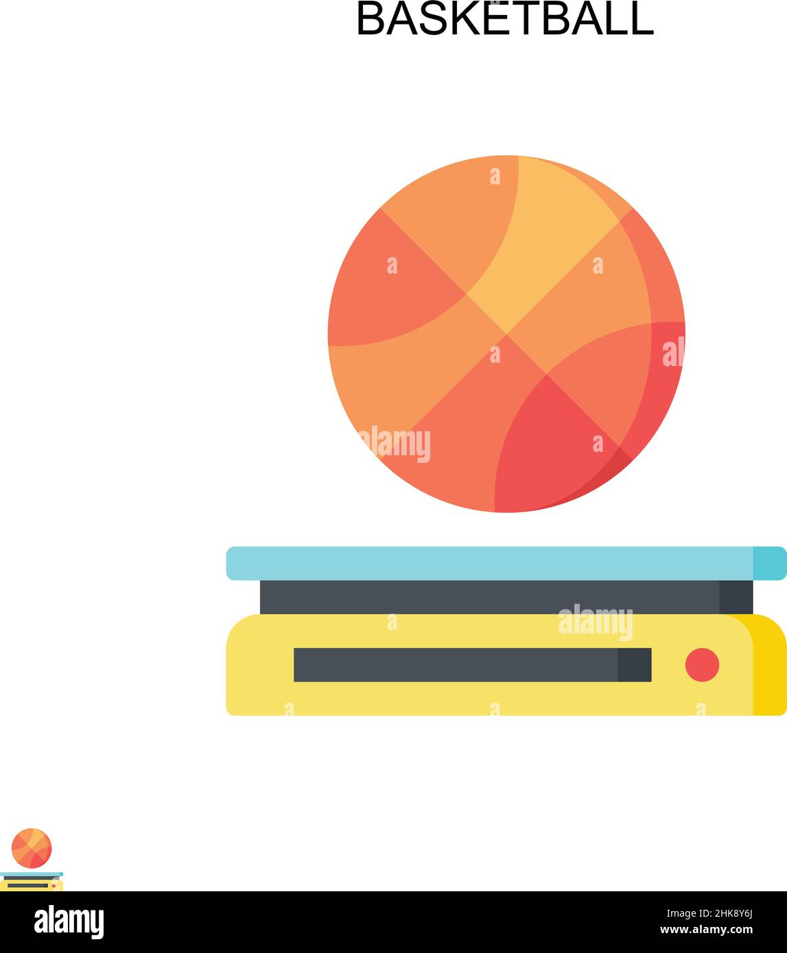 Basketball Simple vector icon. Illustration symbol design template for ...
