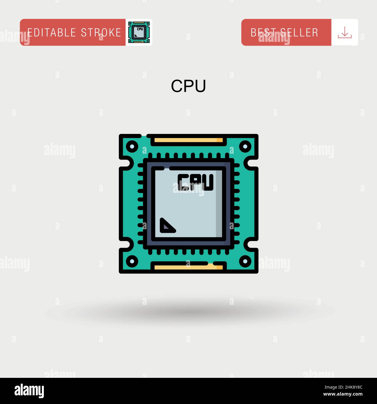 Cpu Simple vector icon Stock Vector Image & Art - Alamy