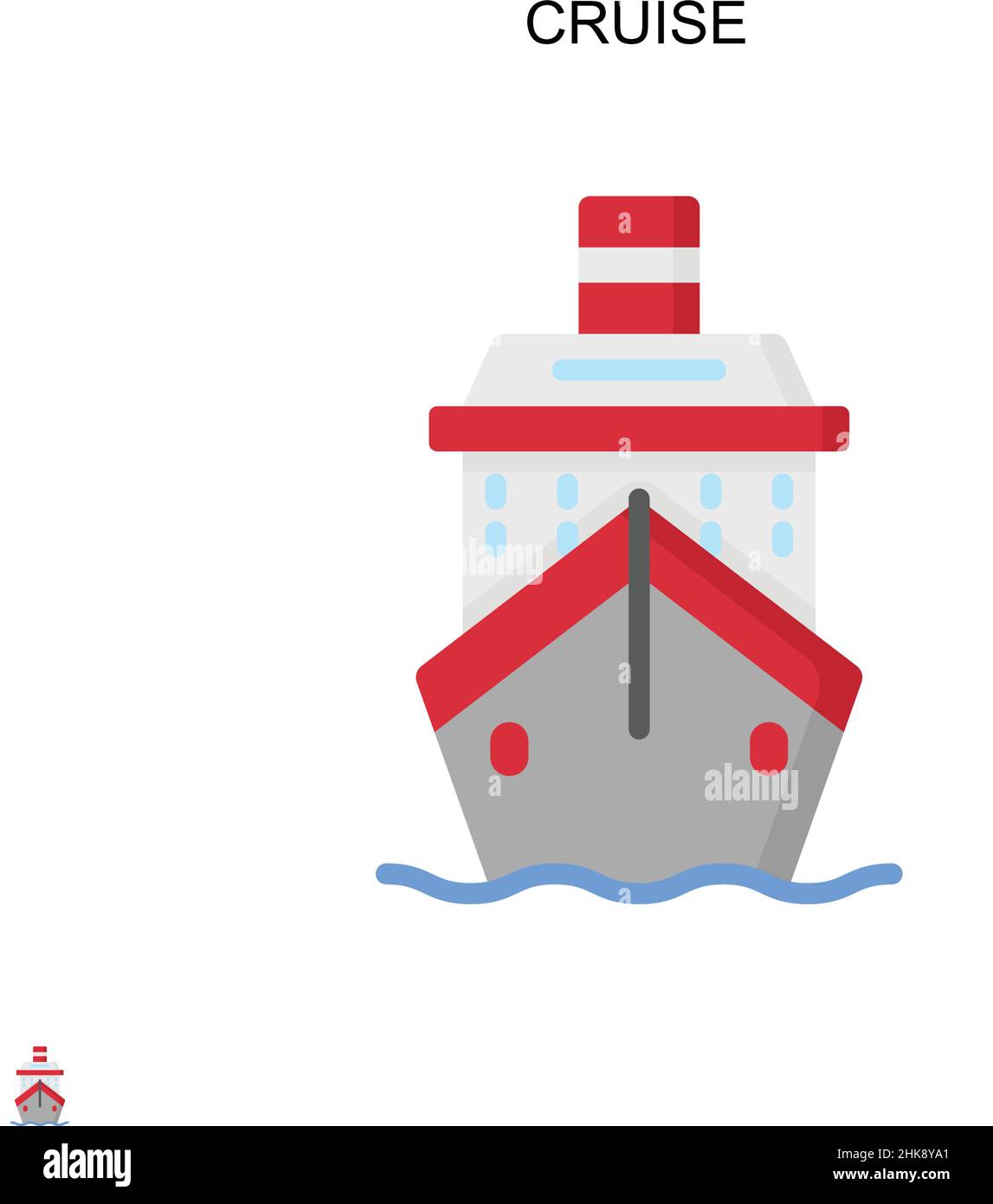 Cruise Simple vector icon. Illustration symbol design template for web ...