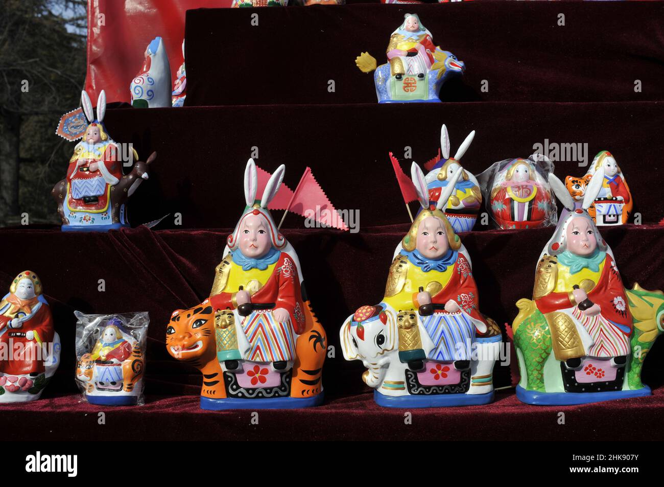 Tuerye, clay rabbit god for the Mid-Autumn Festival in China Stock ...