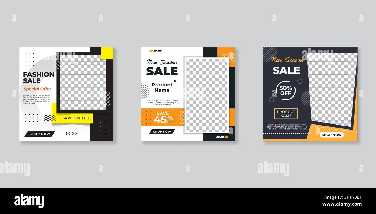 Modern promotion square web banner for social media mobile apps.Elegant ...