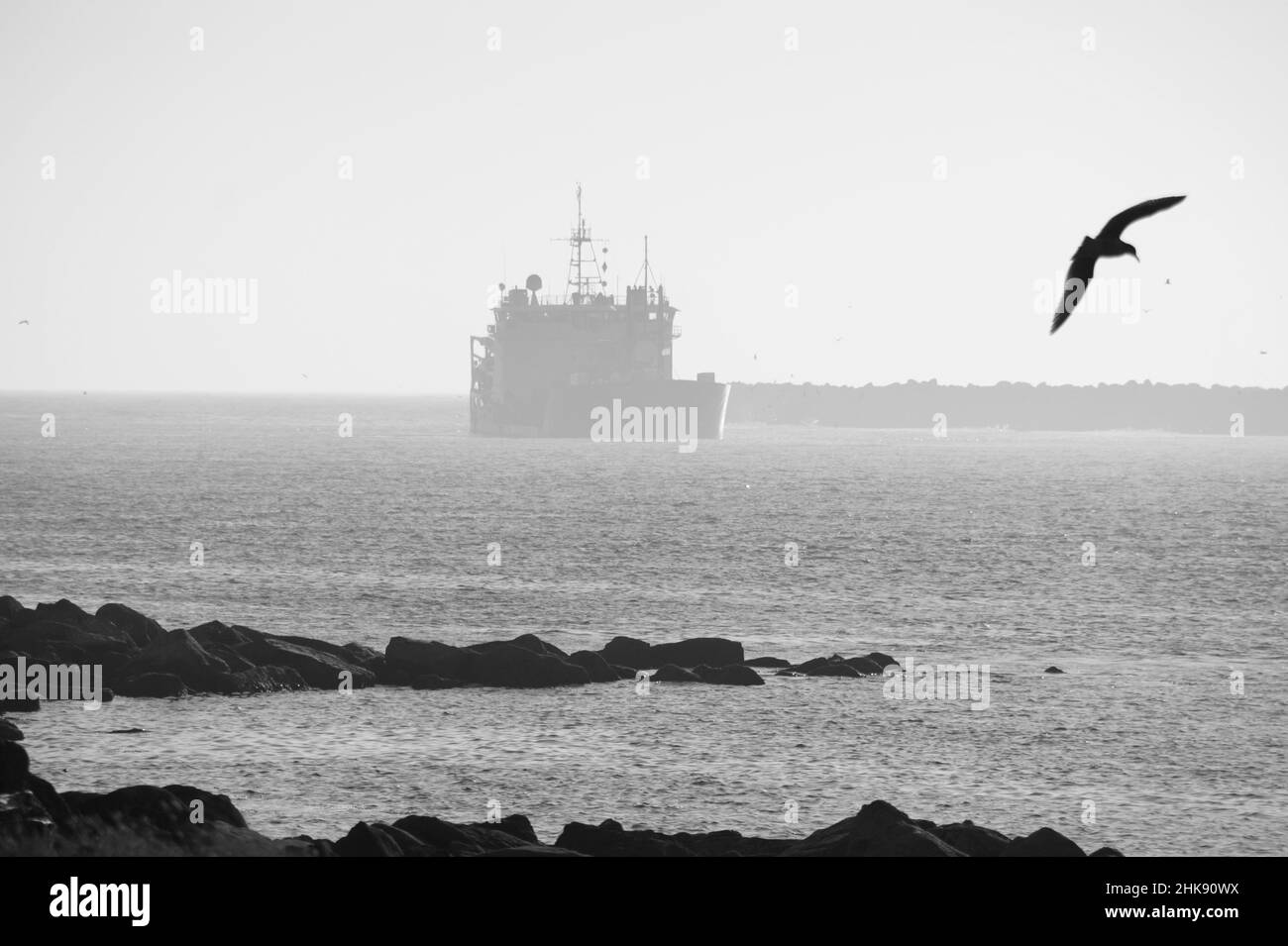 Ship Out to Sea Stock Photo - Alamy