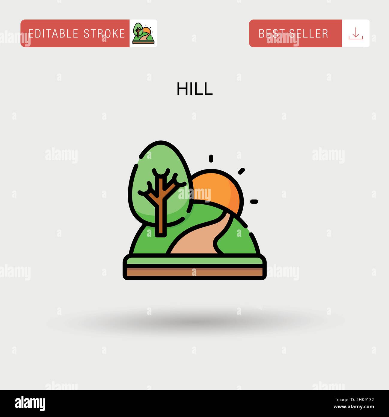 Blue mountain hills meadow Stock Vector Images - Alamy