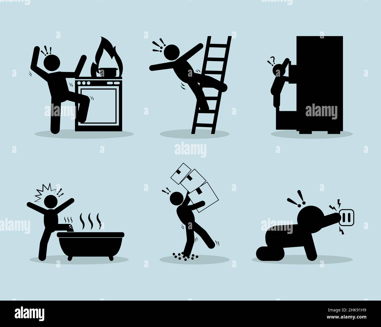 Accidents at work Stock Vector Images - Alamy