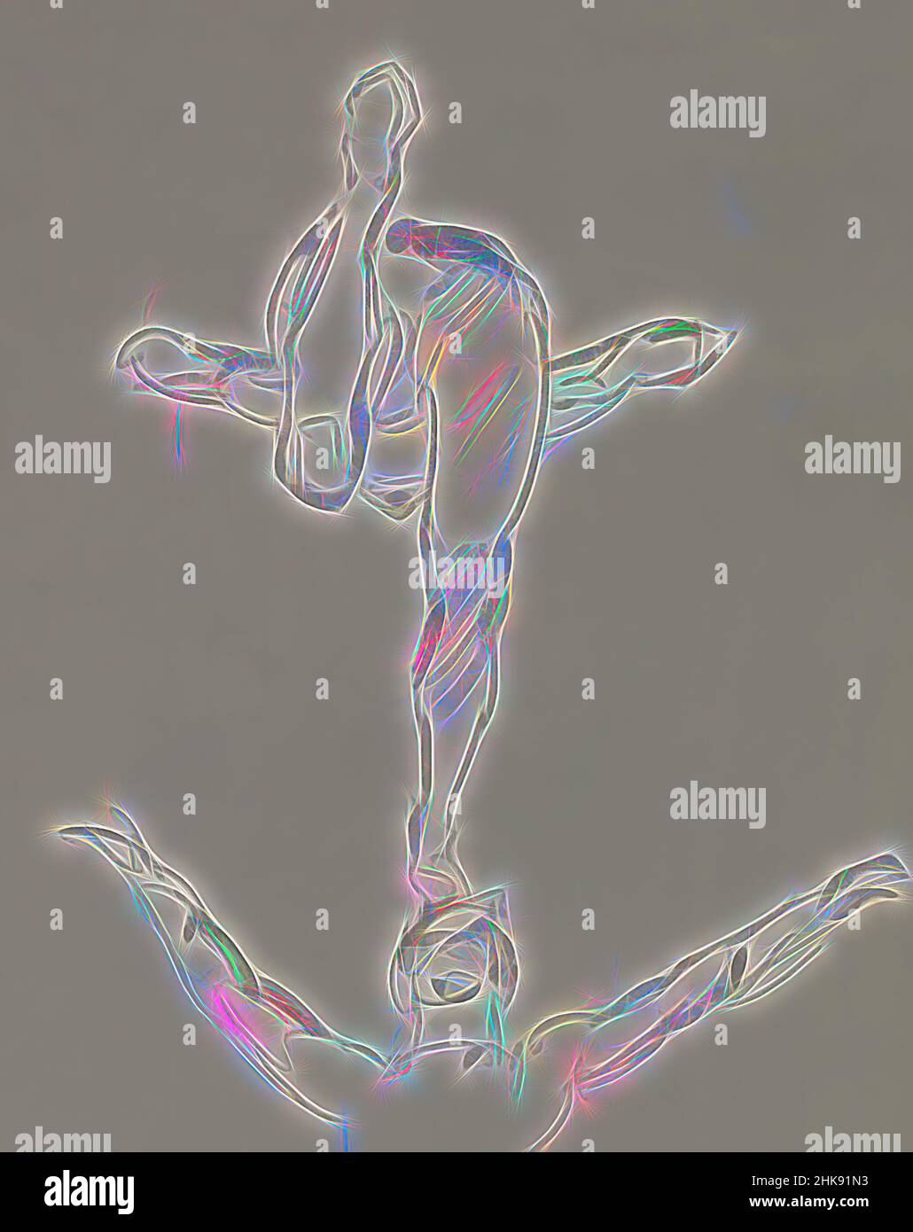 Inspired by An acrobat balances on one leg on the head of another ...