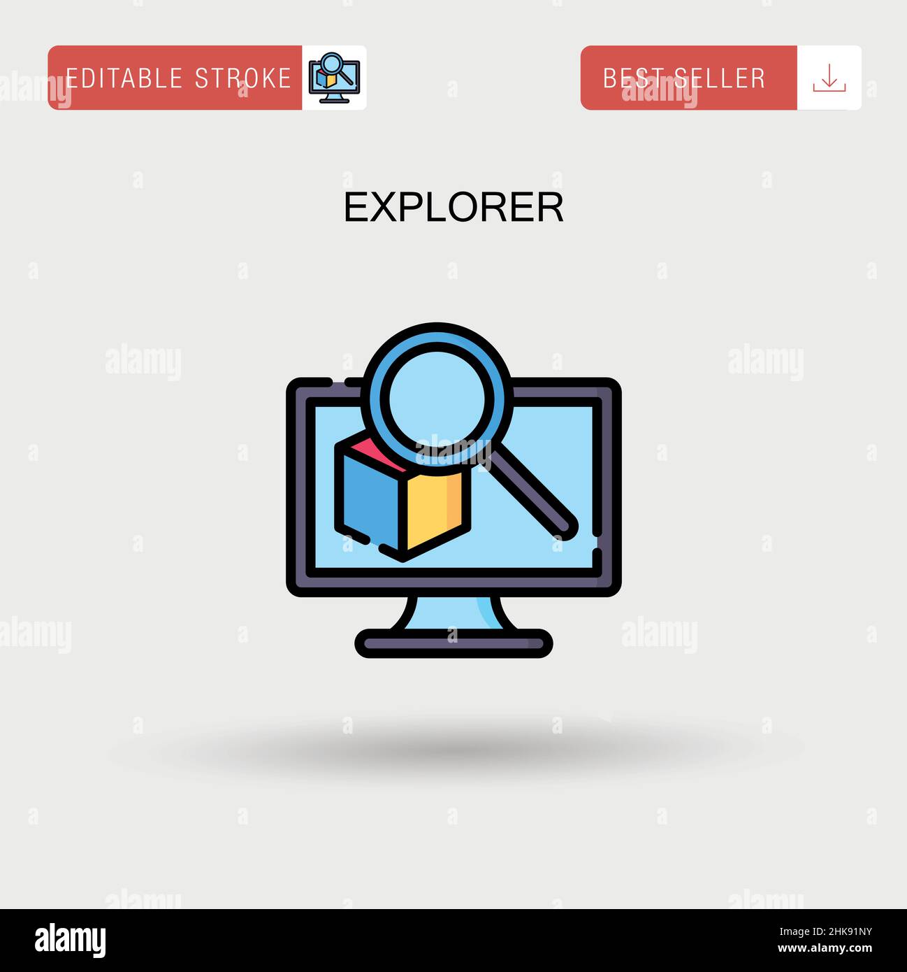 Explorer Simple vector icon Stock Vector Image & Art - Alamy