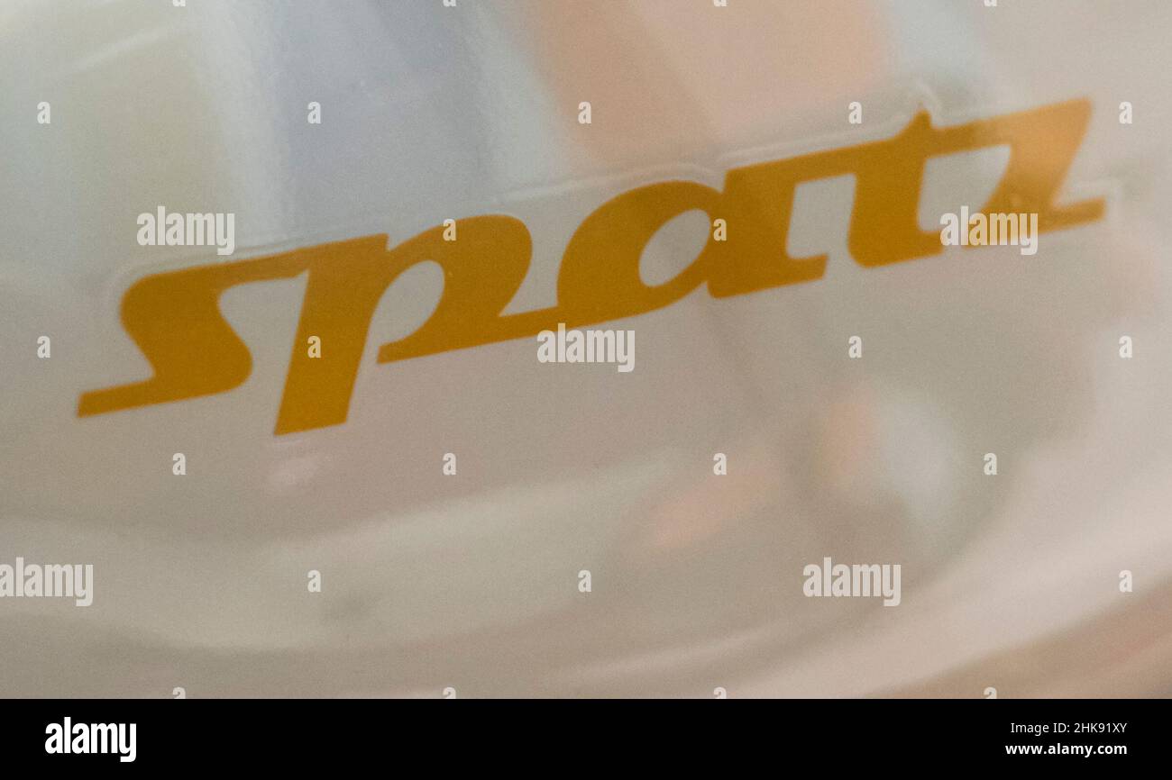 Dresden, Germany. 02nd Feb, 2022. The Spatz signet is on display at the ...