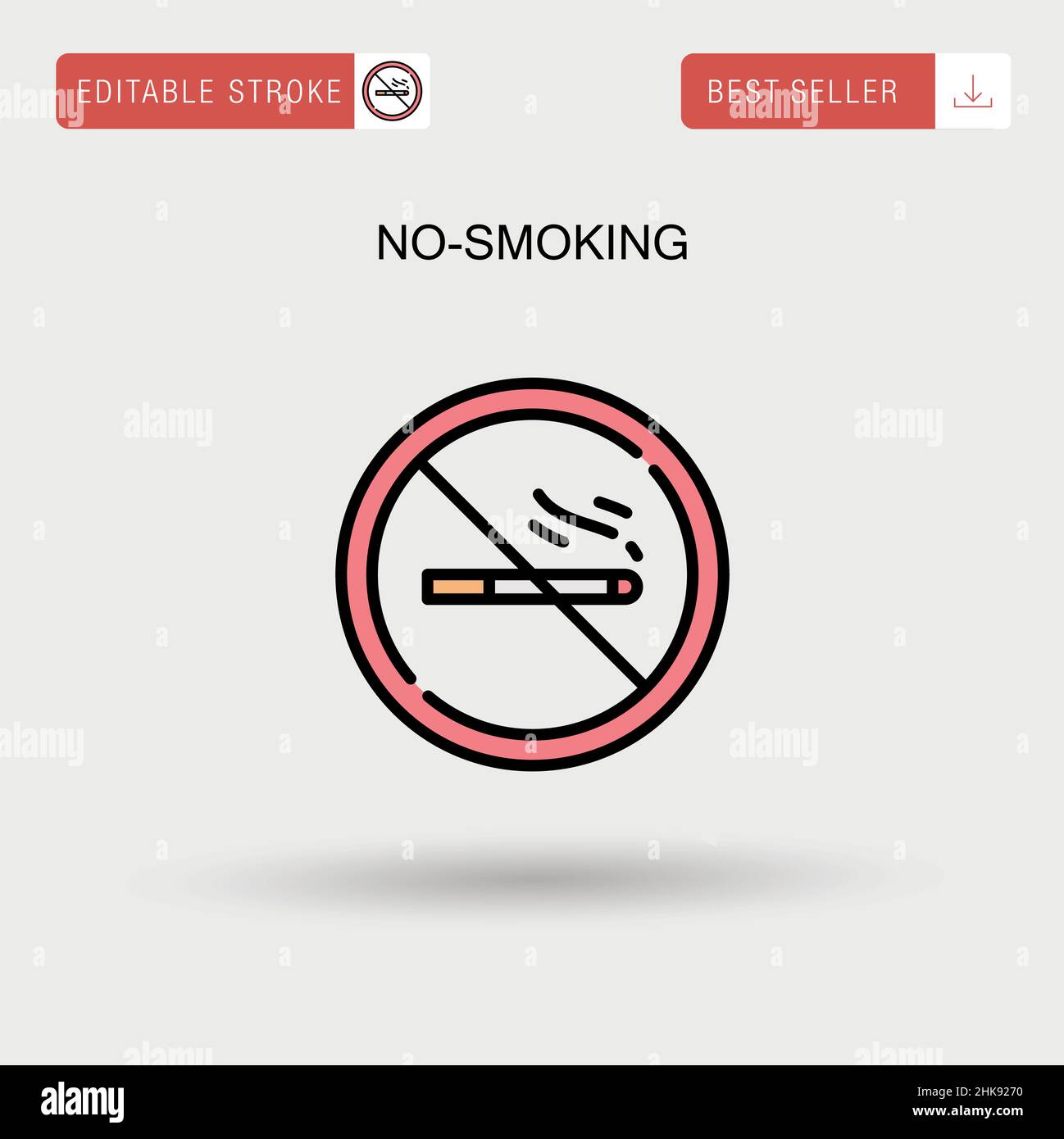 No-smoking Simple vector icon Stock Vector Image & Art - Alamy