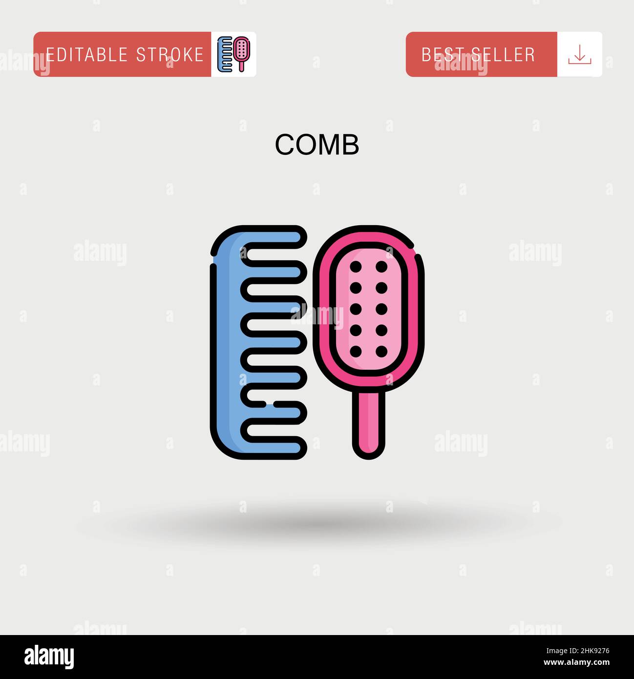 Silhouette comb vector hi-res stock photography and images - Alamy