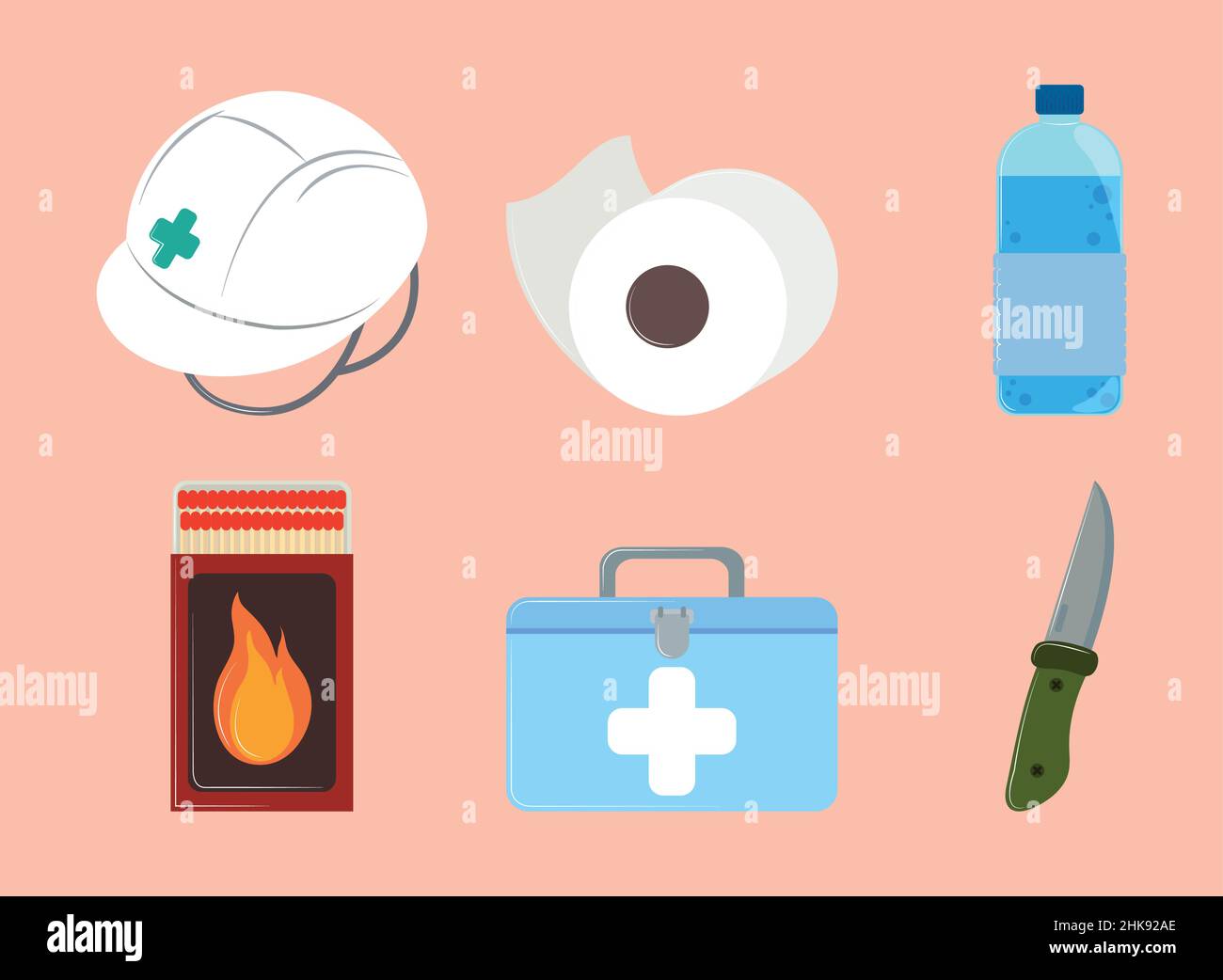 disaster kit icons Stock Vector Image & Art - Alamy