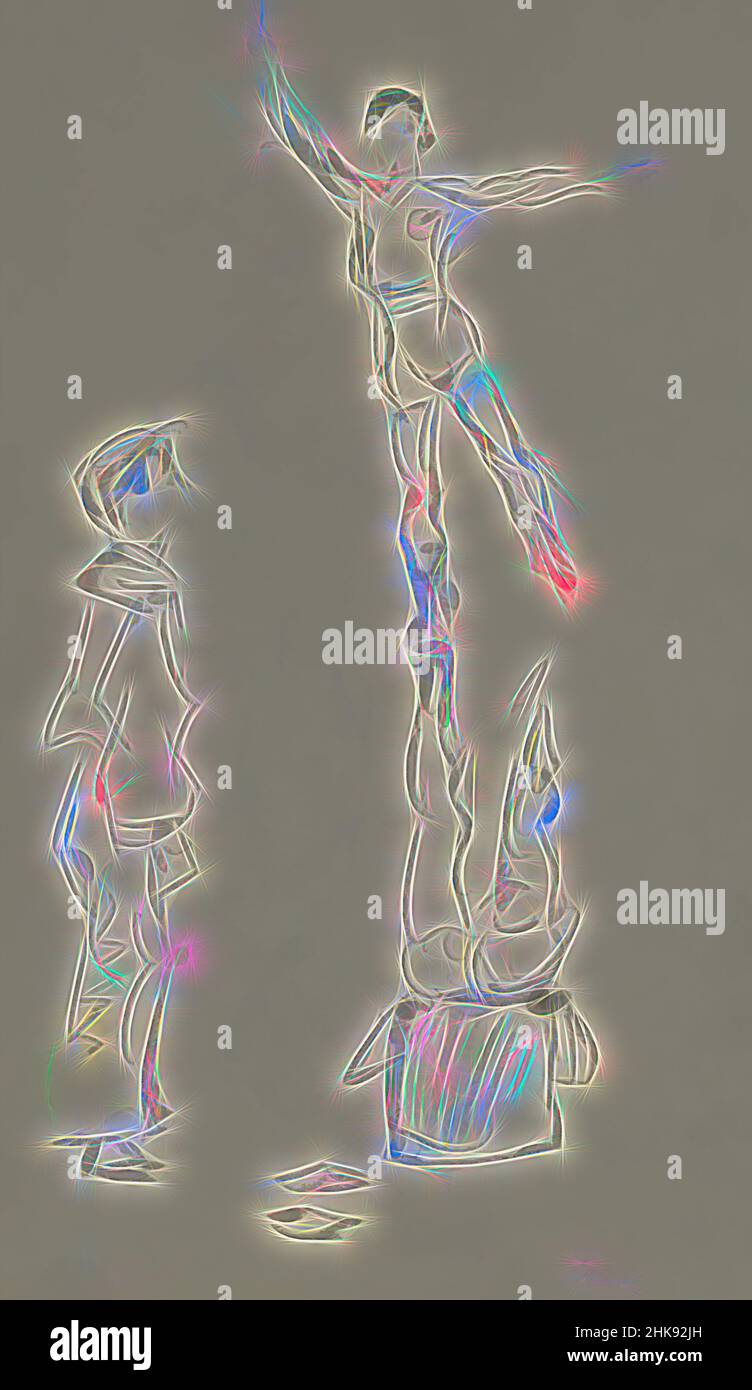 Inspired by A man watches an acrobat with one leg balancing on the foot ...