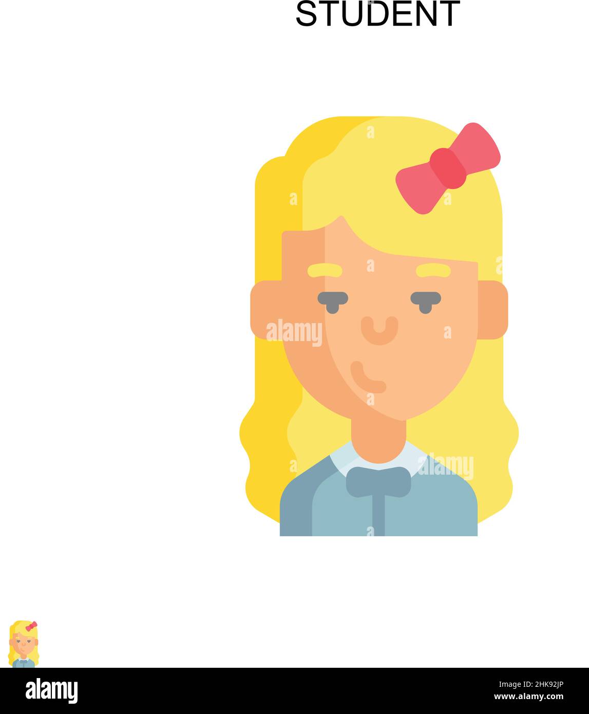 Student Simple vector icon. Illustration symbol design template for web ...