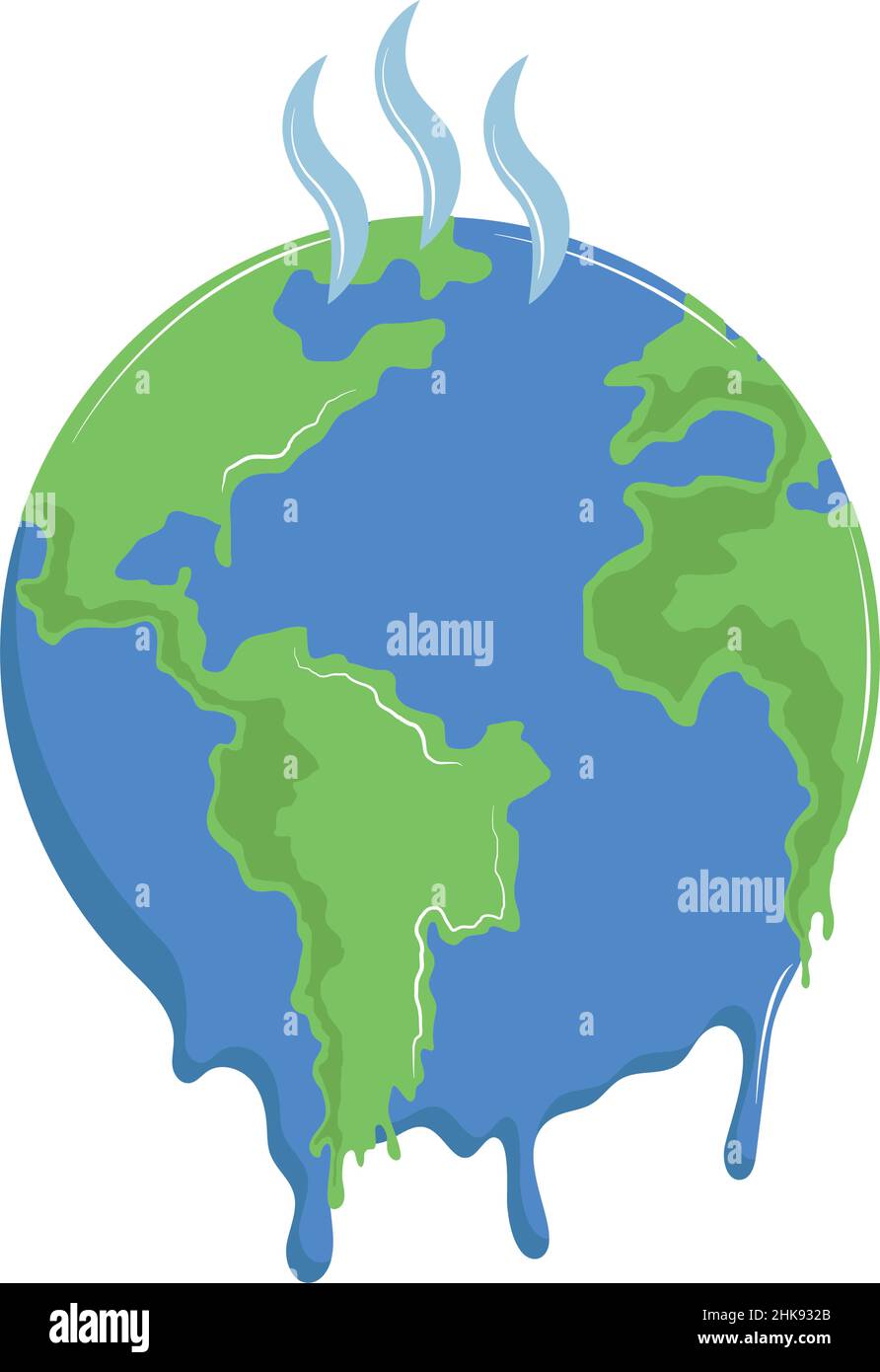 melting earth planet Stock Vector Image & Art - Alamy