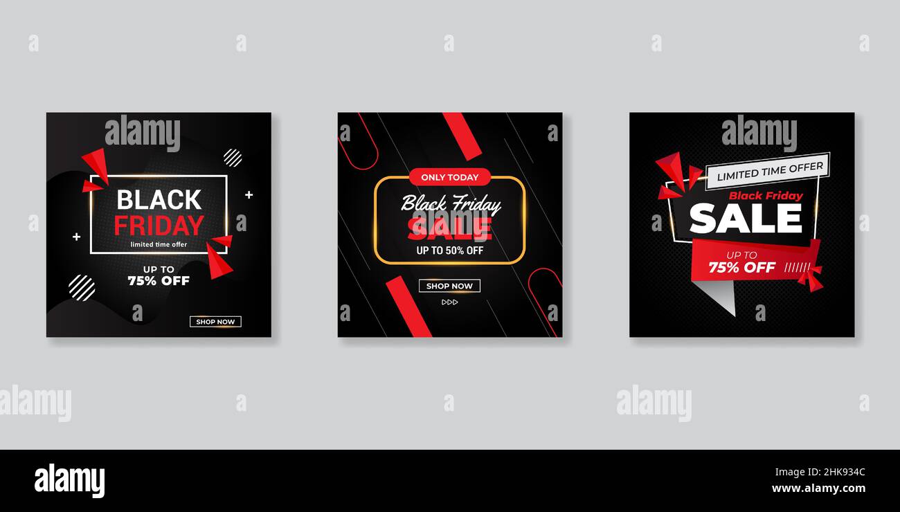 Black friday banner template for promotion hi-res stock photography and ...