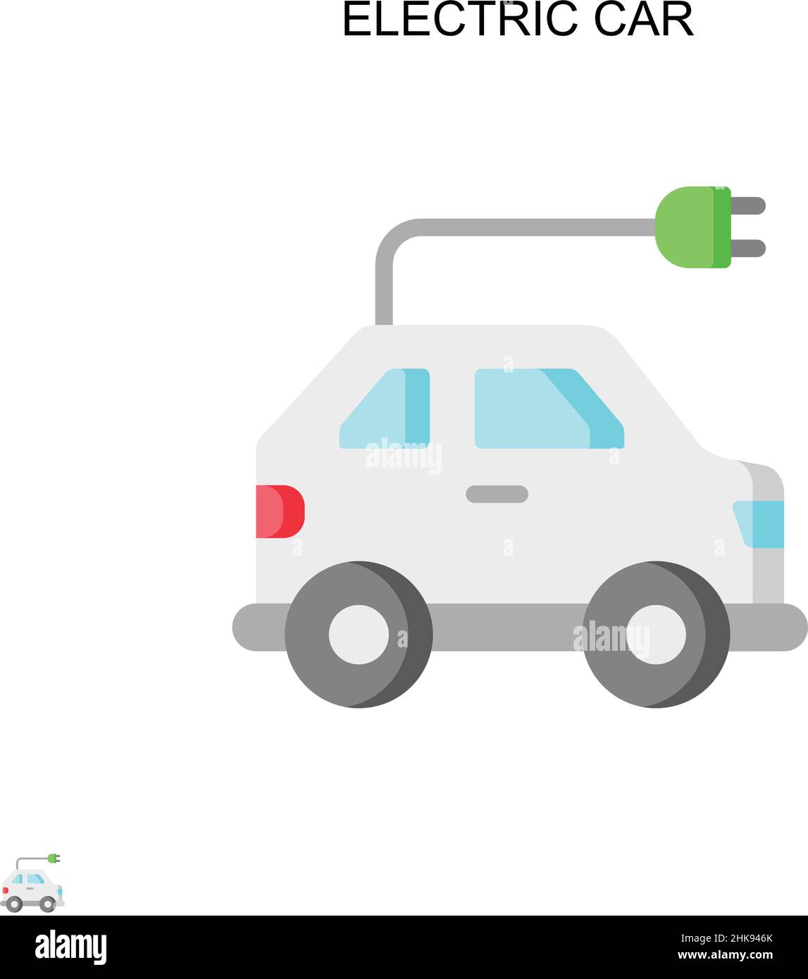 Electric Car Simple Vector Icon Illustration Symbol Design Template For Web Mobile Ui Element