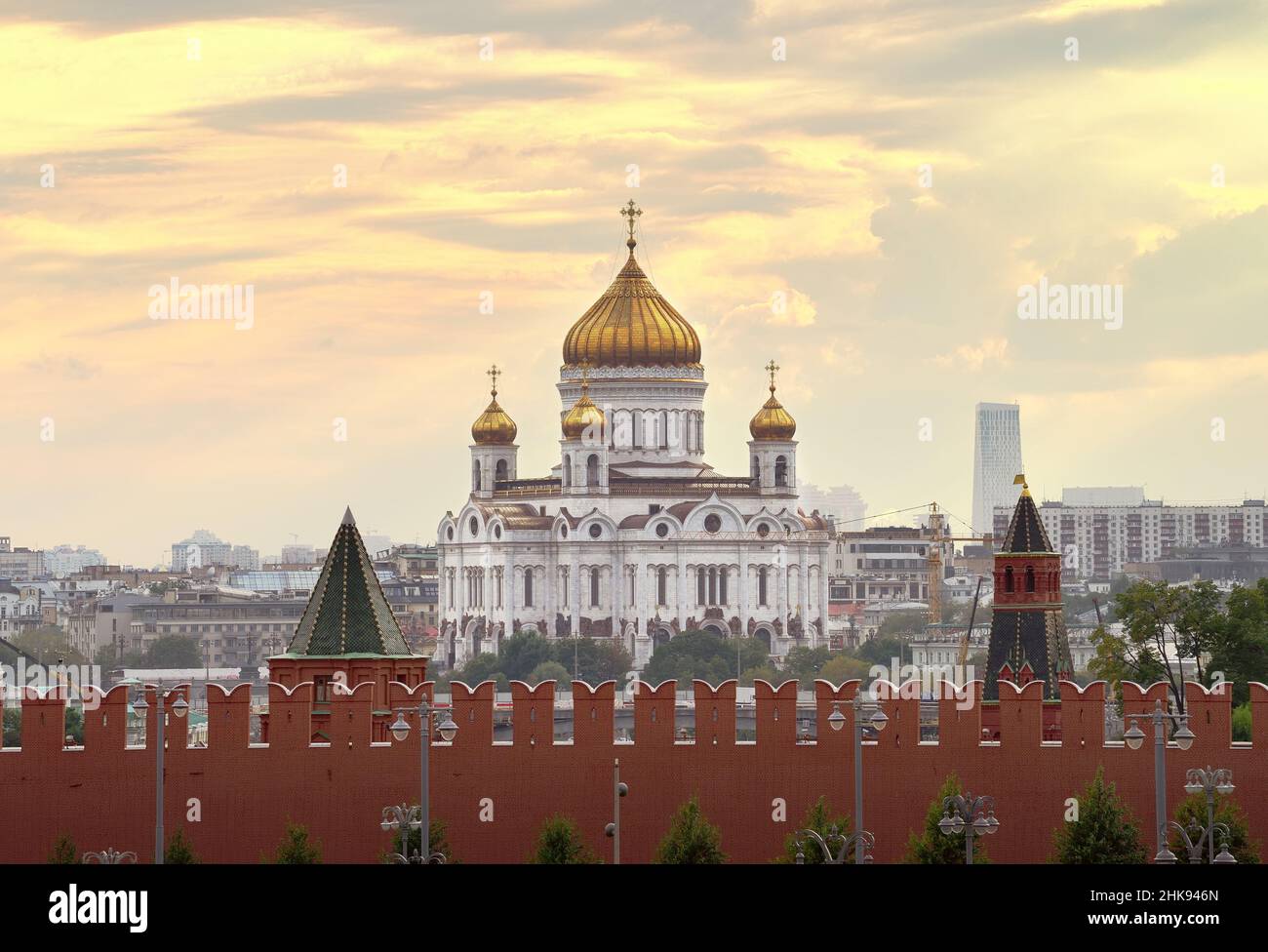 Cathedral Of Christ The Saviour. White stone architecture of the XIX ...