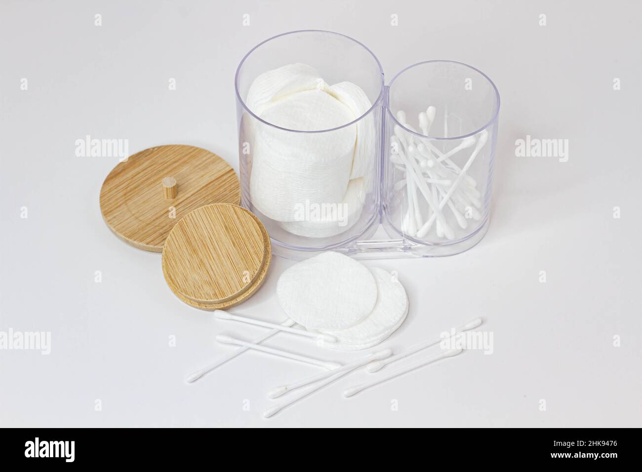 Nasal wipes. Personal hygiene. Cotton swabs for cleaning earwax. Sponge ...