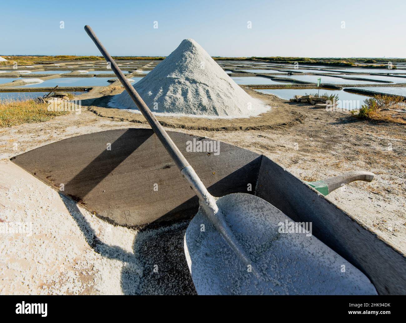 Closeup of a big pile of salt on the shore Stock Photo - Alamy