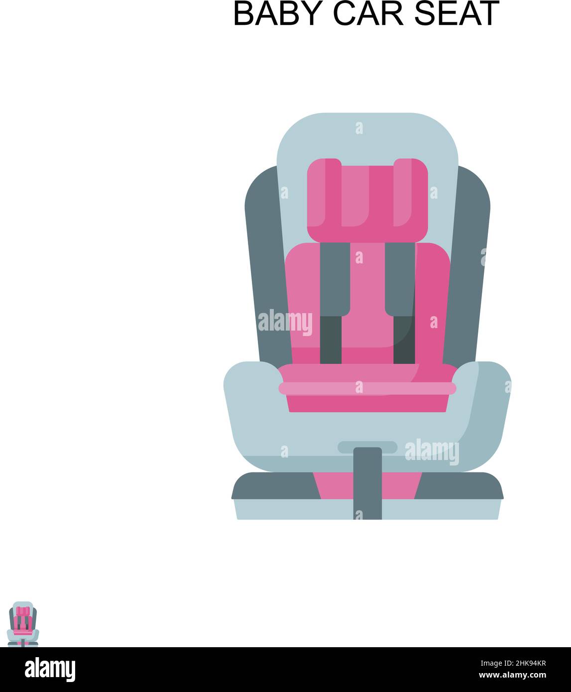 Baby car seat Simple vector icon. Illustration symbol design template ...