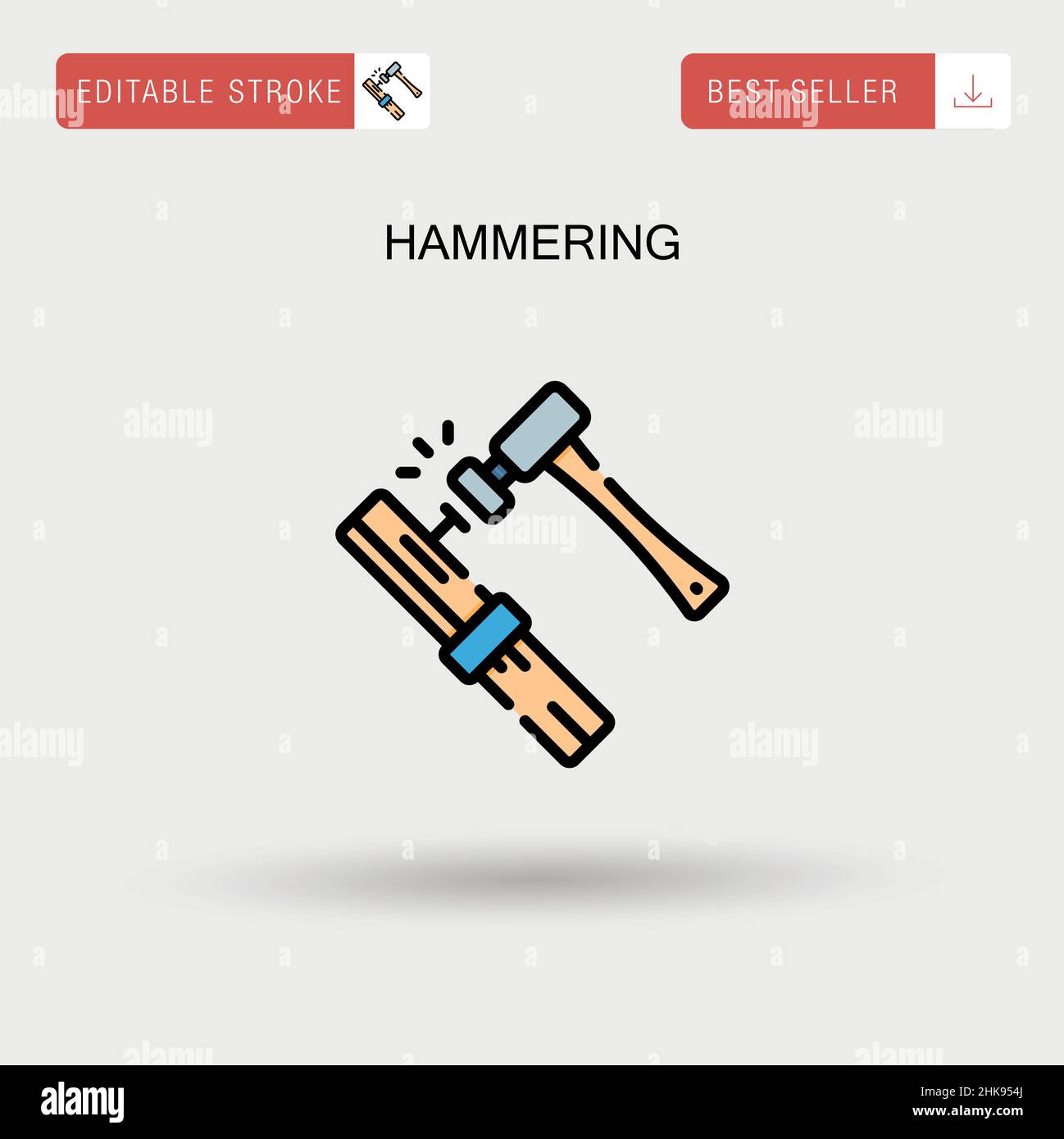 Simple hammering Stock Vector Images - Alamy