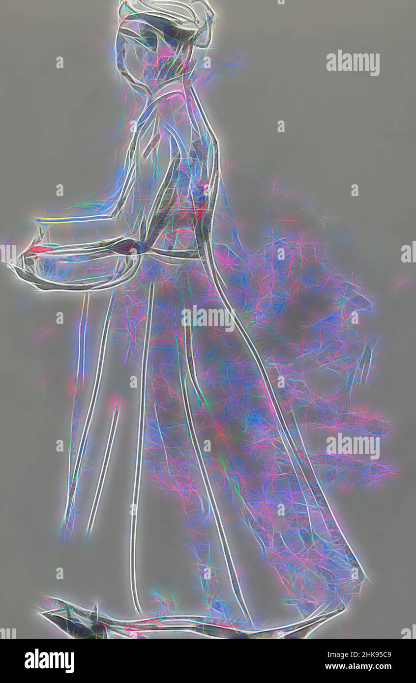 Inspired by In her hands a bowl. maid, running, Reimagined by Artotop ...