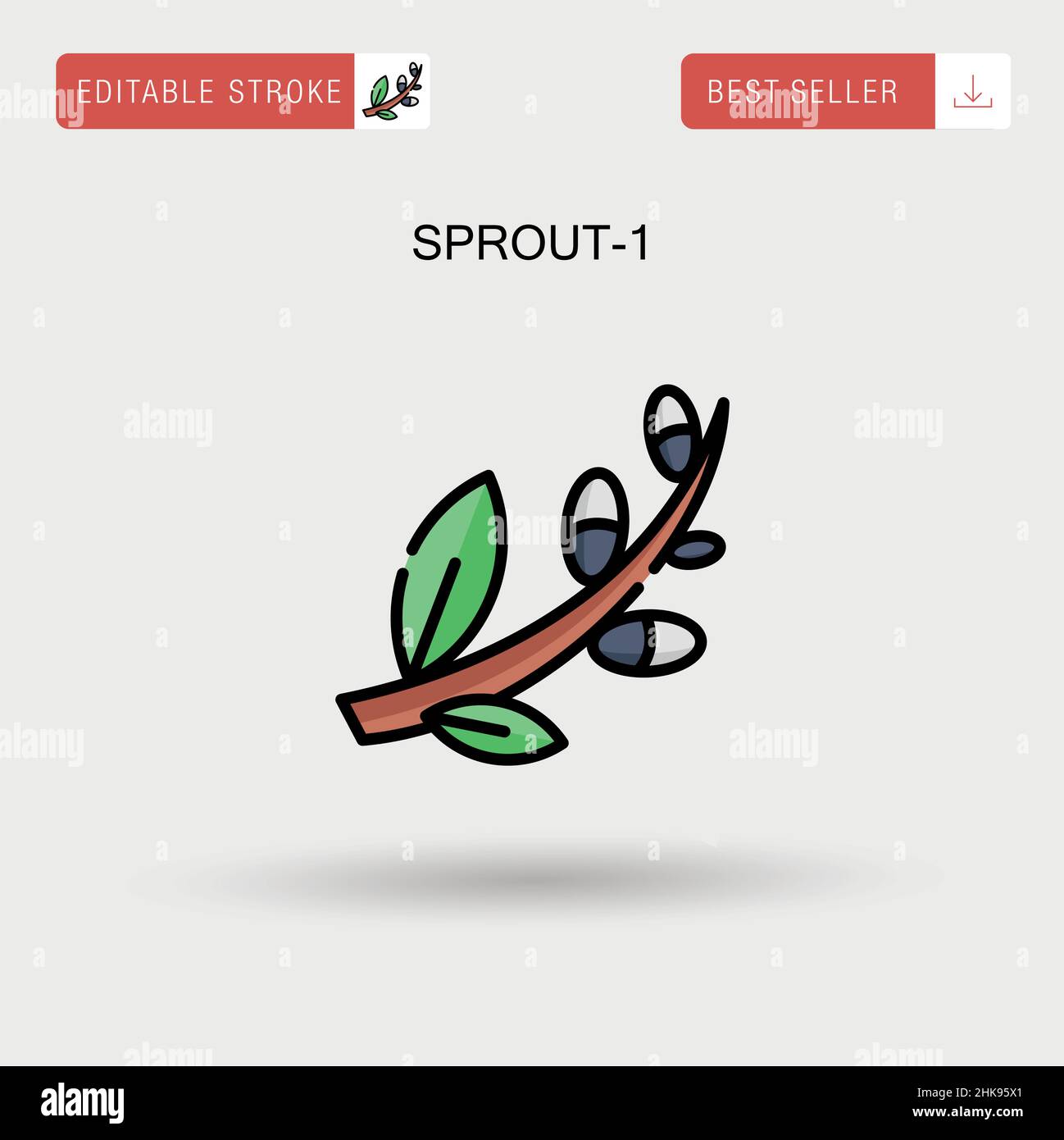 Sprout-1 Simple vector icon Stock Vector Image & Art - Alamy