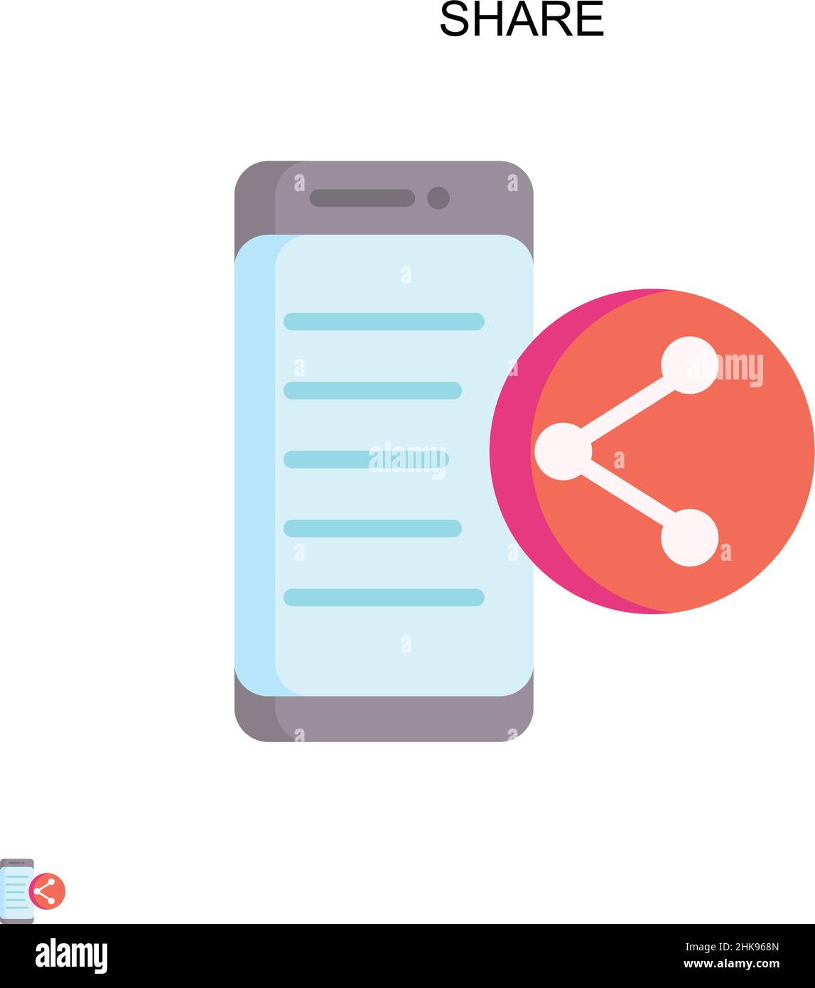 Share Simple vector icon. Illustration symbol design template for web ...