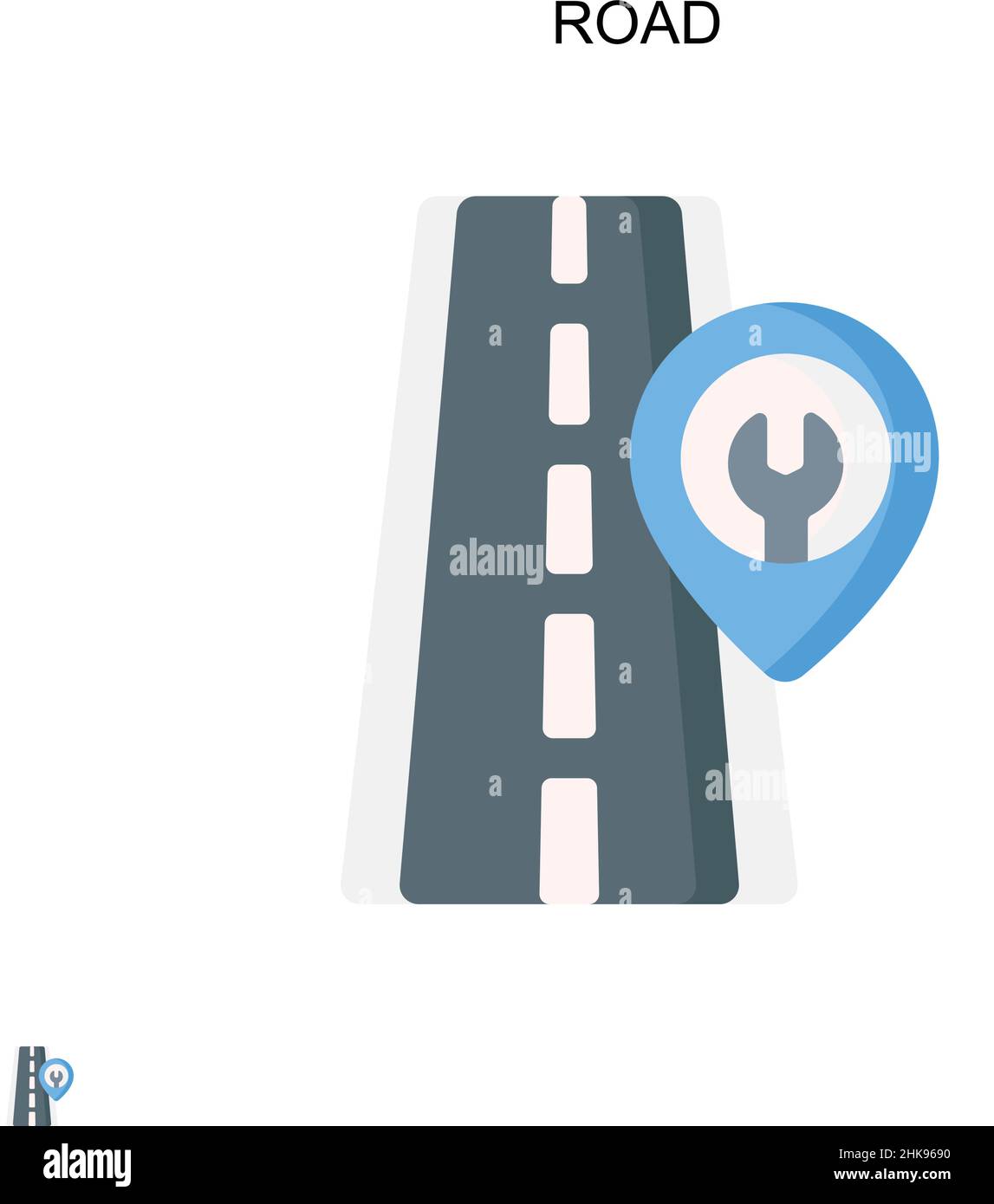 Road Simple vector icon. Illustration symbol design template for web ...