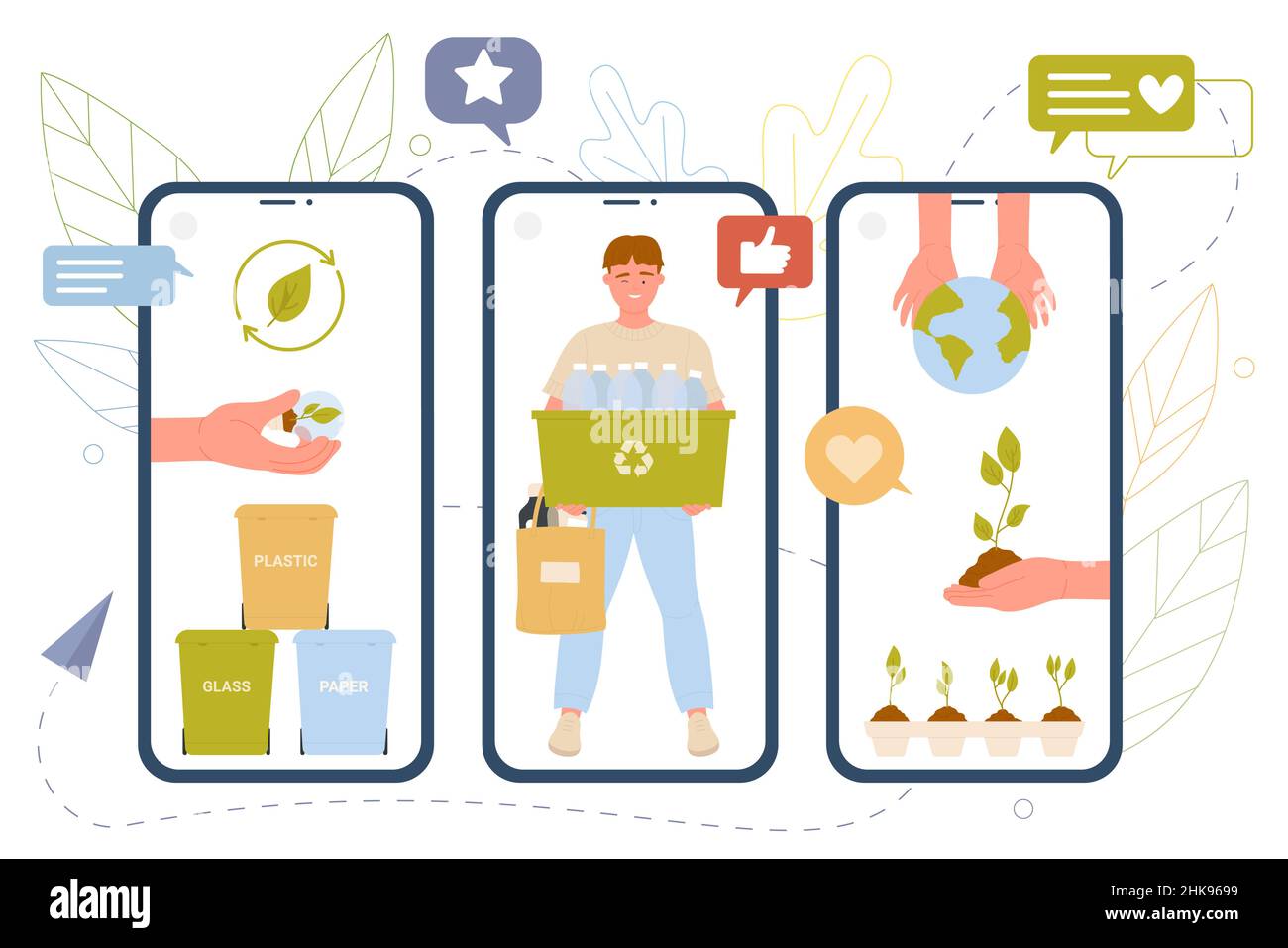 Plastic containers in recycle plant Stock Vector Images - Alamy