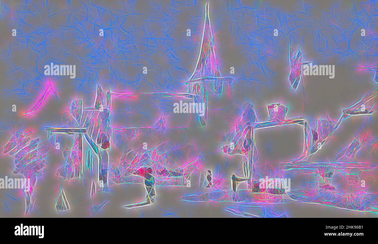 Inspired by View of Ermelo with the Oude Kerk. Drawing made on the ...