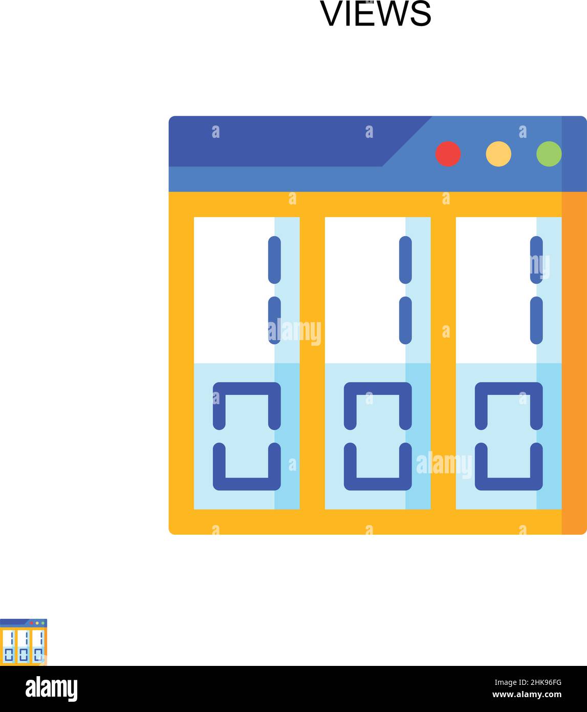 Views Simple vector icon. Illustration symbol design template for web ...