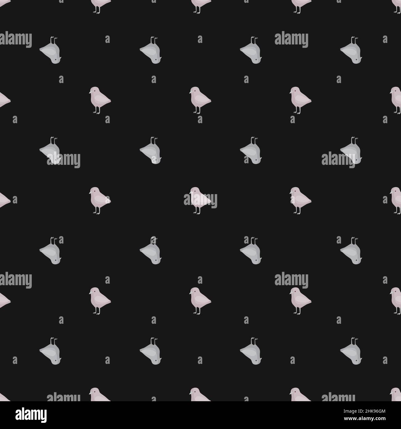 Seamless pattern of chicken. Domestic animals on colorful background ...