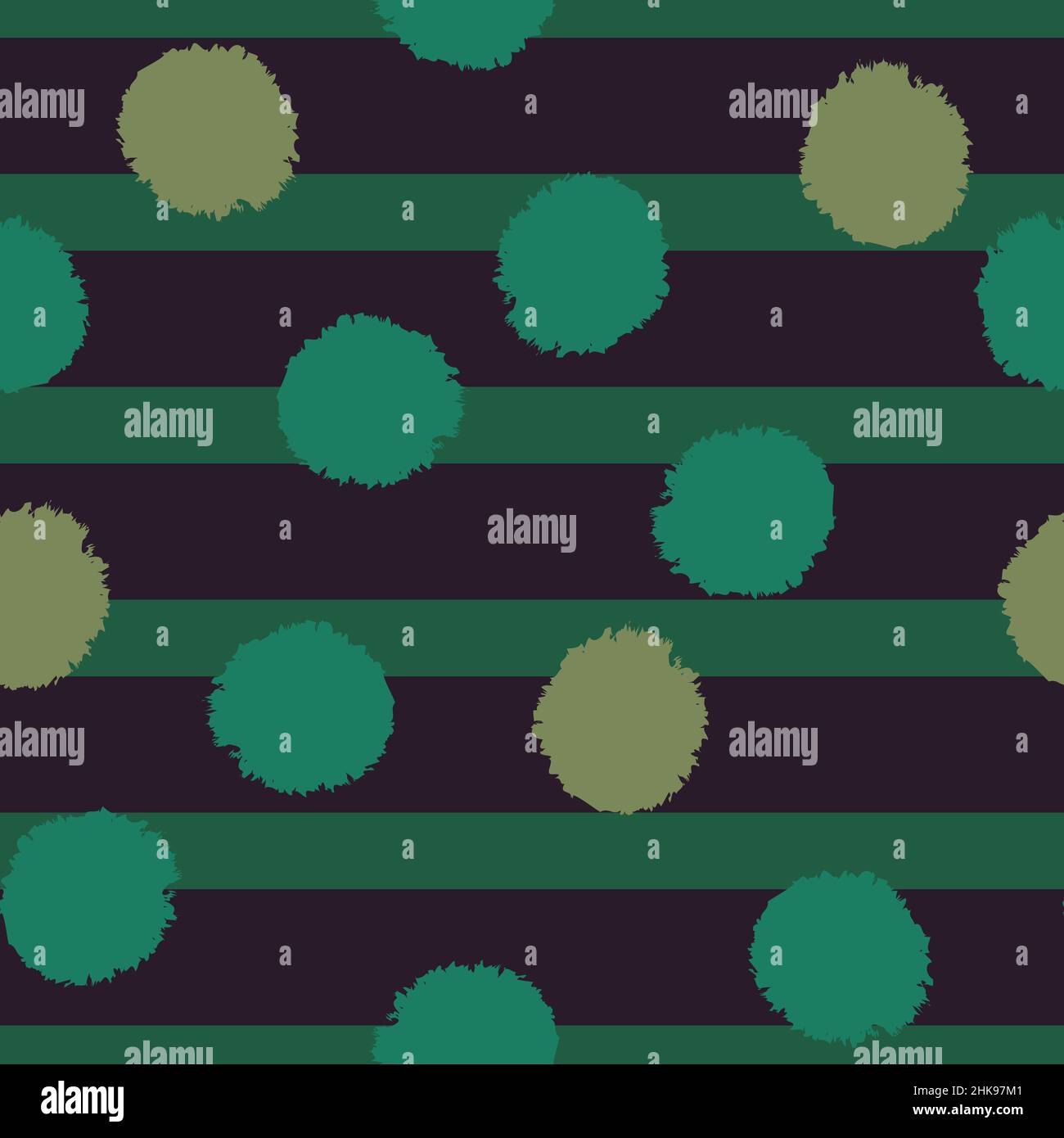 Pom poms of seamless pattern. Hand drawn cute background. Repeated texture in doodle style for ...