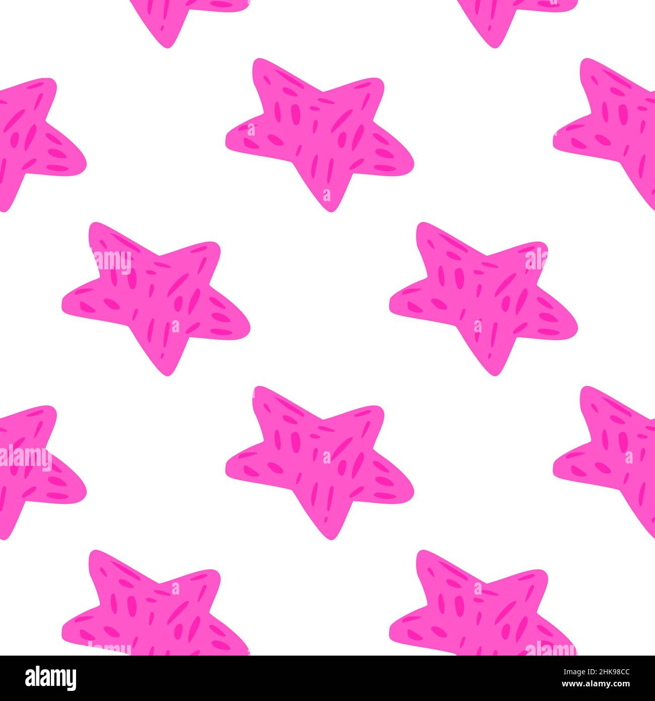 Stars seamless pattern. Hand drawn background celebration. Repeated ...