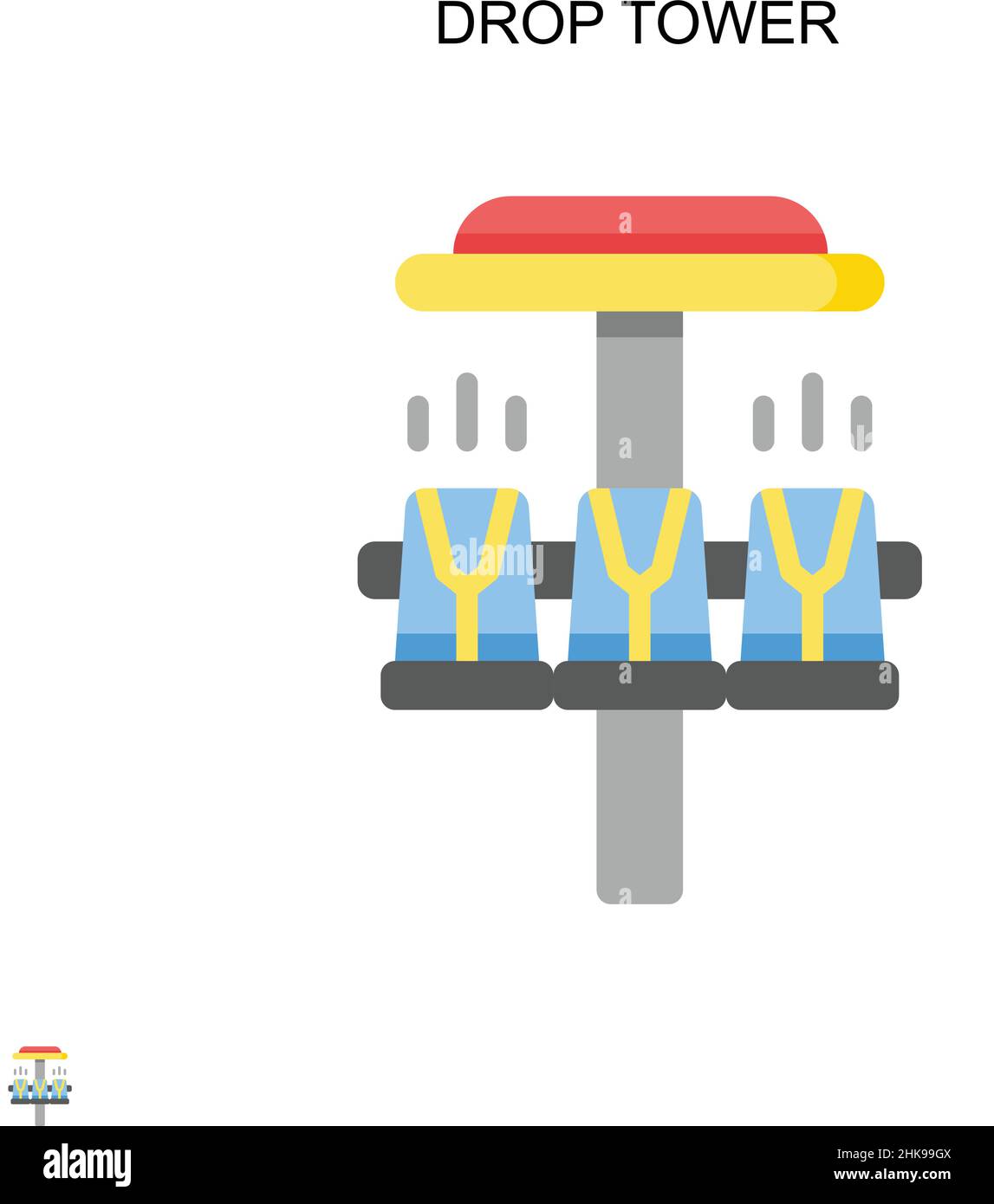 Drop tower Simple vector icon. Illustration symbol design template for ...