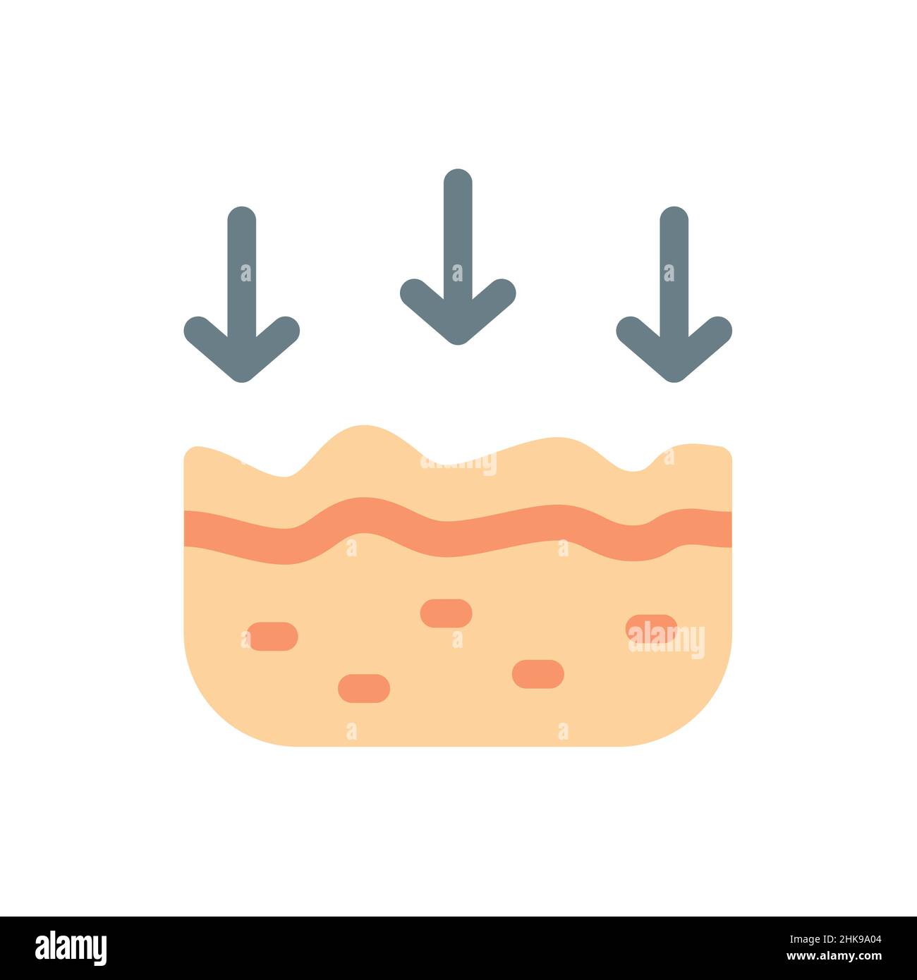 flatten skin health dermatology care single isolated icon with flat ...
