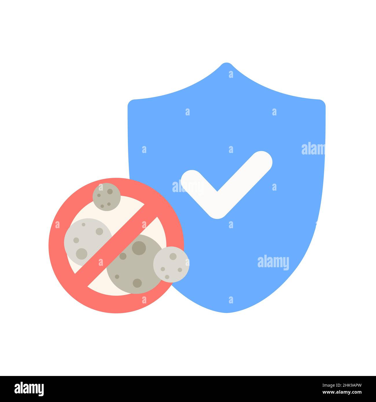 free dust protect bacteria dermatology care single isolated icon with ...