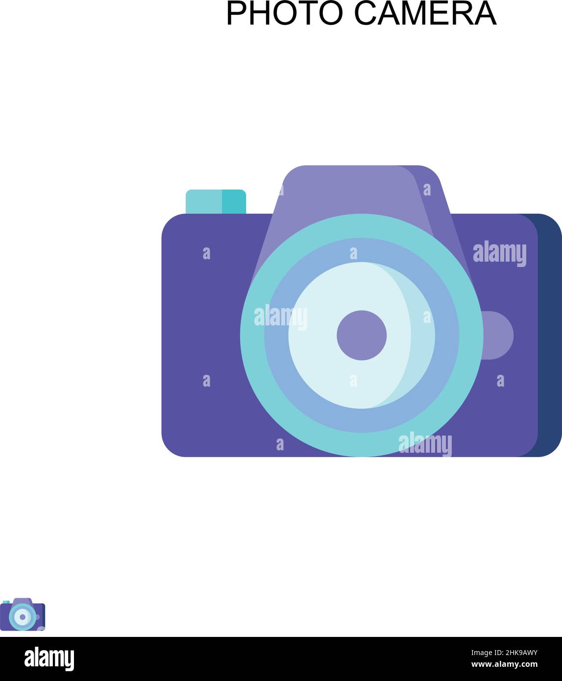 Photo camera Simple vector icon. Illustration symbol design template ...