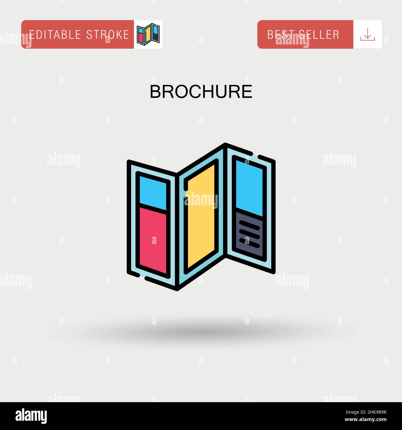 Brochure Simple vector icon Stock Vector Image & Art - Alamy