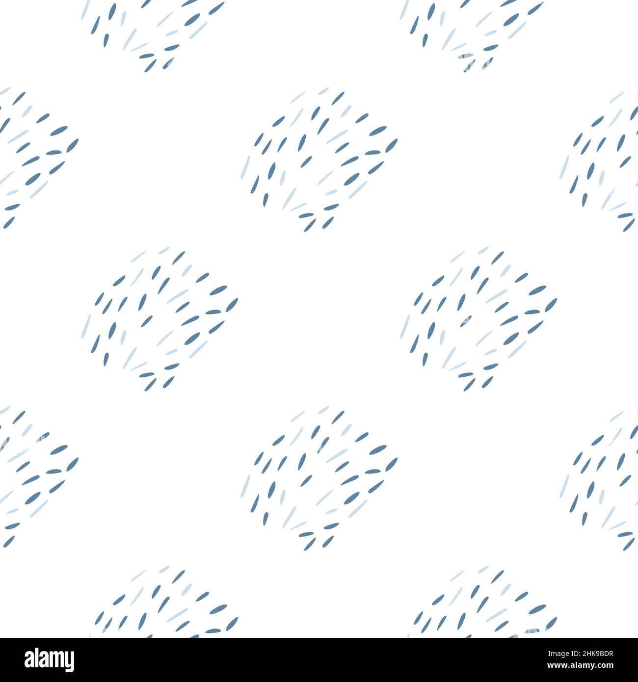 Doodle dashes seamless pattern with hand drawn. Modern abstract ...